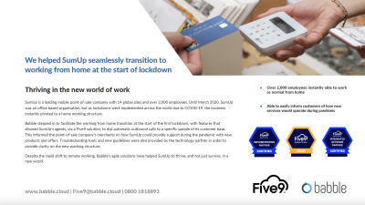 SumUp Case Study with Babble | Five9